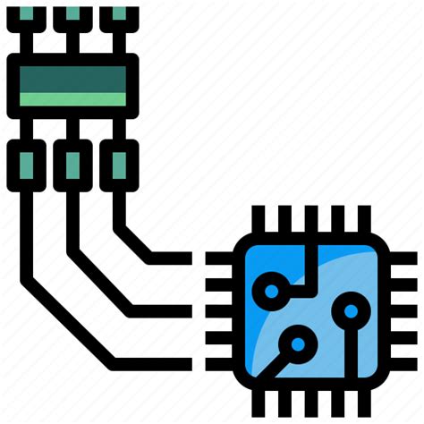 Semiconductor Microchip Chip Cpu Processor Circuit Board Icon