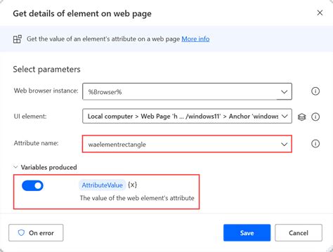 웹 요소의 좌표 및 크기 가져오기 Power Automate Microsoft Learn