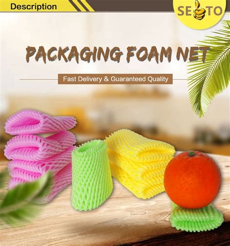 China Epe Fruit Wrap Foam Netting Fruit Foam Sleeve Net For Fruit
