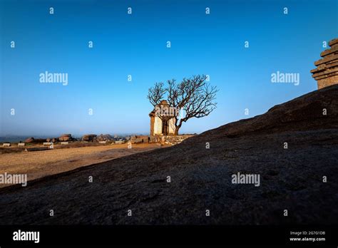 Beautiful Ancient Architecture Of Temples On Hemakuta Hill In Hampi From 14th Century