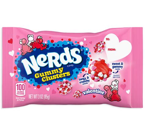 NERDS CLUSTER SHARE PACK DISPLAY VALENTINES