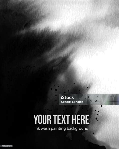 초록 검정 잉크 세척 흰색 배경 그림 일본 전통 그림 미 잉크 수채화에 대한 스톡 벡터 아트 및 기타 이미지 수채화 수채화 물감 검은색 Istock