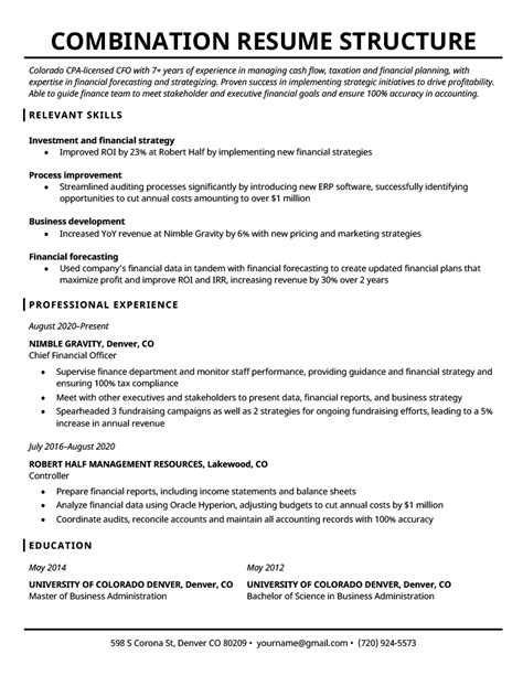 How To Choose The Right Resume Structure Tips And Examples