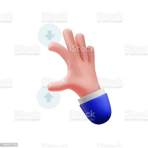 3d 손 제스처 터치 스크린에서 확대 흰색 배경에 격리되어 있습니다 3차원 형태에 대한 스톡 벡터 아트 및 기타 이미지 3차원 형태 가리키기 개념 Istock