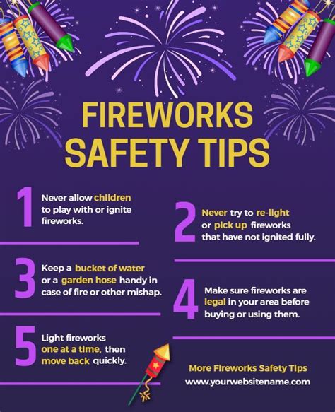 Fireworks Safety Guidelines Educational Flyer Template