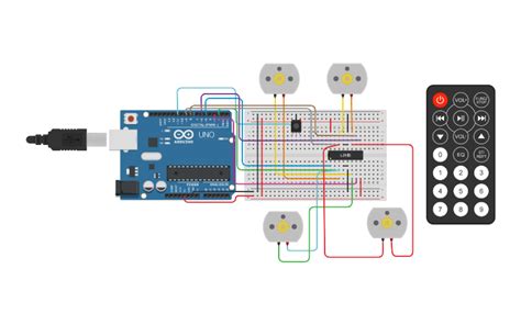 Circuit Design Copy Of Arduino Ir Robot Tinkercad