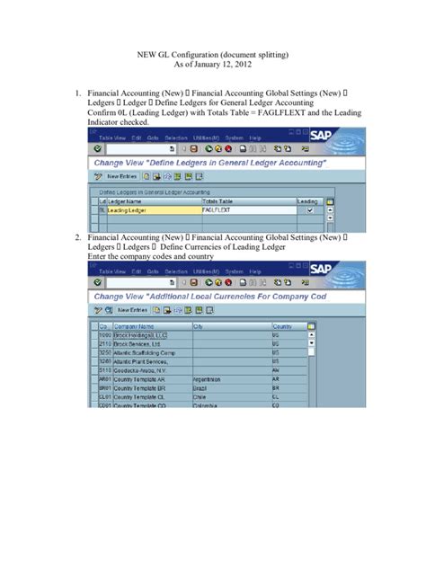 New Gl Document Splitting Configuration Pdf