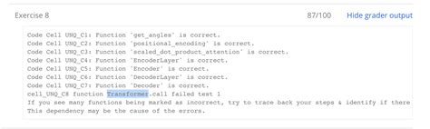Course 5week 4transformer All Test Passed Grade Failed Sequence