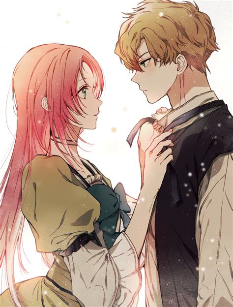 Safebooru 1boy 1girl Adjusting Clothes Blonde Hair Expressionless Eye