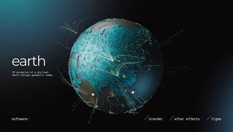 Earth Animation Geometric Nodes Behance