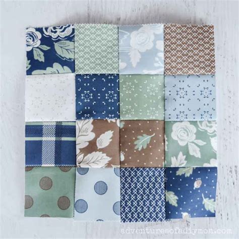 16 Patch Quilt Block Using Strips Adventures Of A Diy Mom