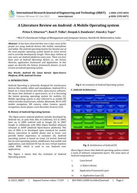 PDF A Literature Review On Android A Mobile Operating System