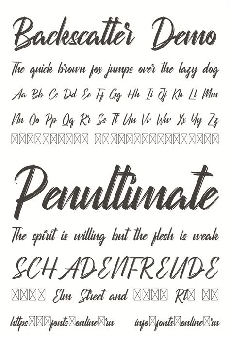 Backscatter Demo Font