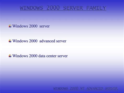Ppt Microsoft Windows 2000 Nt Advanced Server Powerpoint Presentation