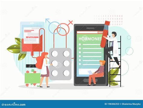 Hrt Or Hormone Replacement Therapy Acronym Vector Illustration With