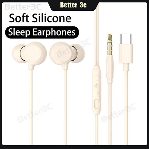 Soft Liquid Silicone Sleep Wired Earphones Stereo Surround Sound In Ear