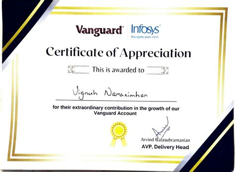 Extremely Happy To Receive This Award And Recognition From Vanguard🤗🤗