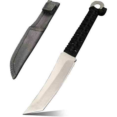 Fixed Blade Camping Knife Polished Sharp Blade Knives With Paracord