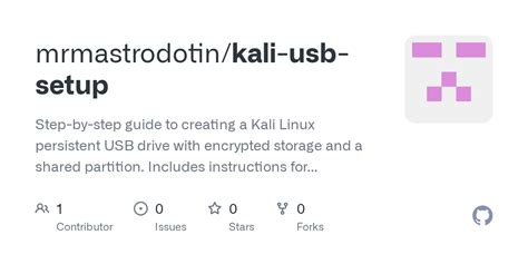 Github Mrmastrodotinkali Usb Setup Step By Step Guide To Creating A Kali Linux Persistent