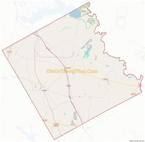 Map Of Freestone County Texas Thong Thai Real