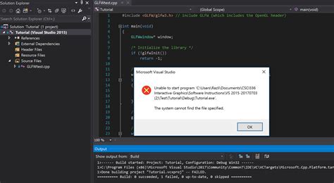 Visual Studio The System Cannot Find The File Specified Stack