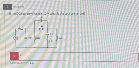 Solved If The DC Source Voltage Is 10 V What Is The Source Chegg Com