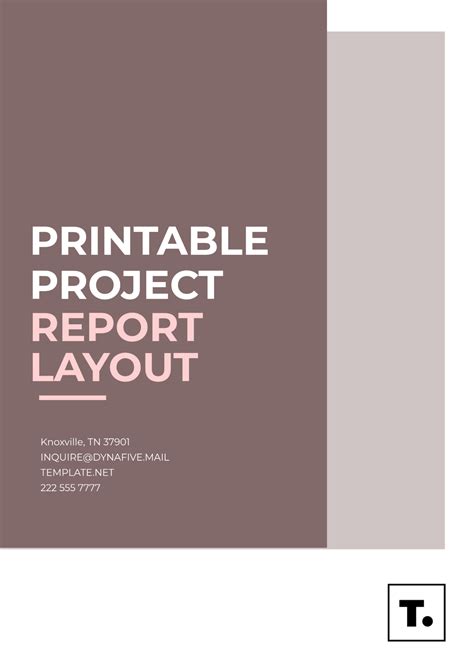Free One Page Report Layout Template To Edit Online