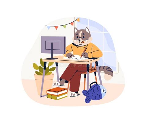 Funny Anthropomorphic Cat Stock Illustrations 2550 Funny