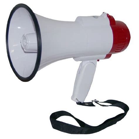 Megaphone 10w Pistol Grip Loud Speaker Siren Hailer With Record N Music