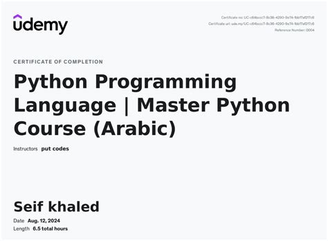 seifeldin khaled on linkedin python programming udemy learning