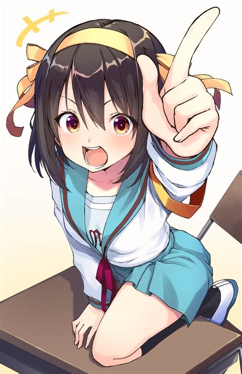 Suzumiya Haruhi Suzumiya Haruhi No Yuuutsu Drawn By Uro Danbooru