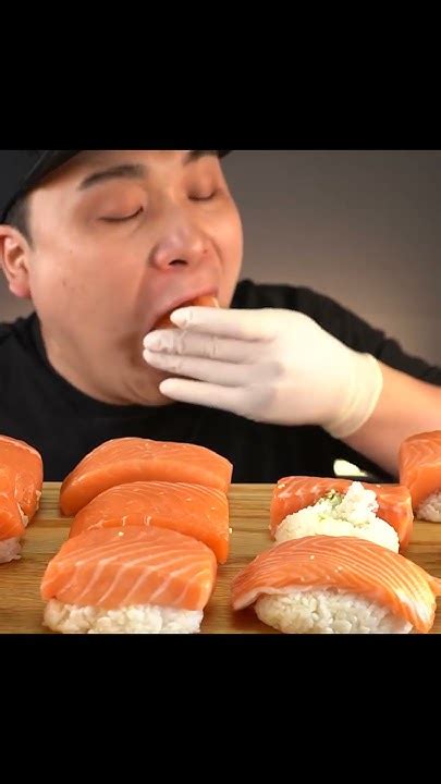부드러운 연어 먹방모음~ 통연어 대왕연어초밥 연어장 연어국수 Shorts Youtube