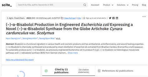 − α Bisabolol Production In Engineered Escherichia Coli Expressing A