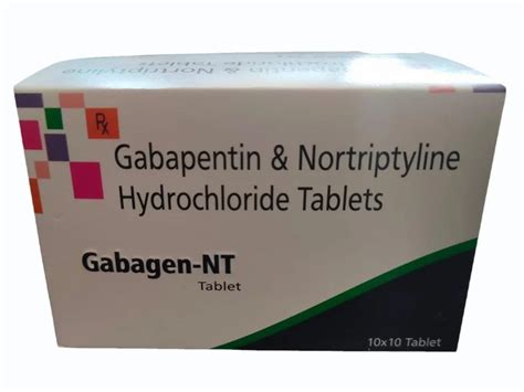 Gabapentin Nortriptyline Hydrochloride Gabagen Nt Tablets At Rs 150 Box In Mohali