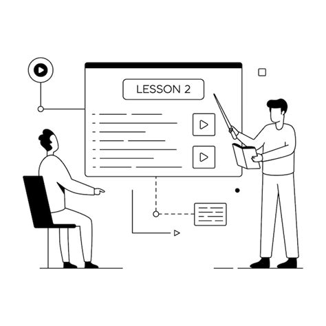 Premium Vector Data Analysis Character Based Line Illustration