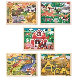 Buy Melissa And Doug® 24 Piece Wooden Jigsaw Puzzle Bundle Pack Of 5 At