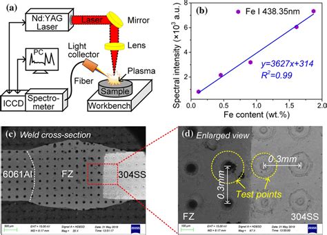 Libs System For Element Detection A Schematic Diagram B Relationship