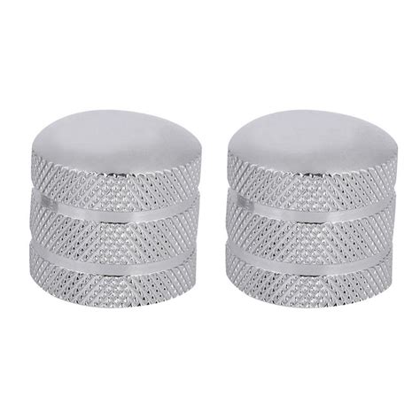 Buy 2pcs 6mm Metal Electric Guitar Bass Dome Knobs Potentiometer Cap