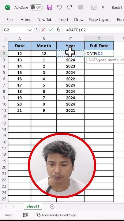 Date Function In Excel Exceltech Excelfunction Exceltips Youtube