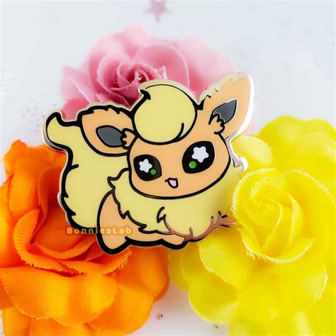 Chibi Pokemon Flareon Enamel Pin Bonnies Lab