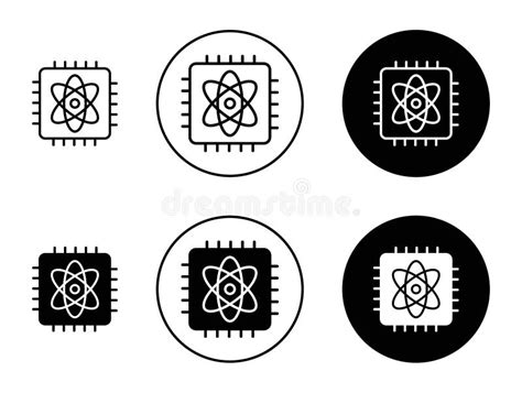 Quantum Computing Icon Vector Set On White Background Stock Vector Illustration Of Icon