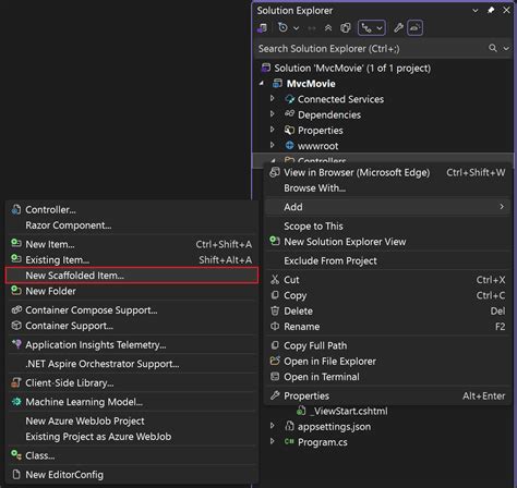 Part 4 Add A Model To An Aspnet Core Mvc App Microsoft Learn
