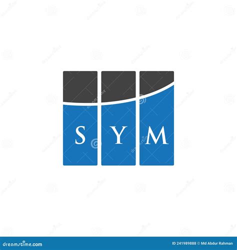Design Do Logotipo Da Letra Sym Em Fundo Branco Conceito De Logotipo