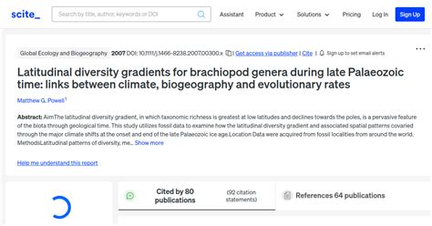 Latitudinal Diversity Gradients For Brachiopod Genera During Late