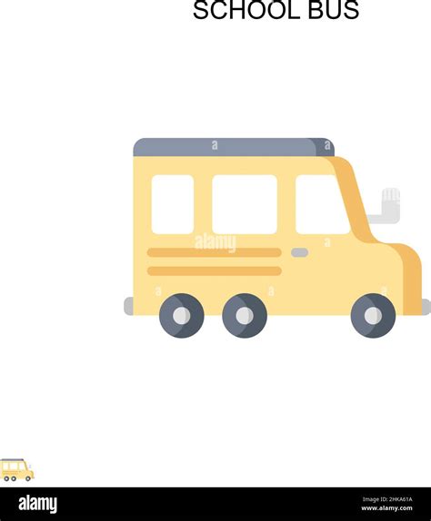 School Bus Simple Vector Icon Illustration Symbol Design Template For Web Mobile Ui Element