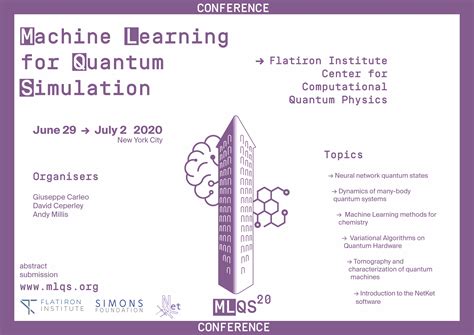 Machine Learning For Quantum Simulation Virtual Conference