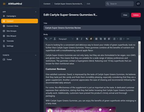 Ai Wise Mind Product Review Creation Review