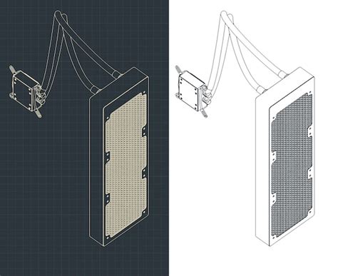 Premium Vector Liquid Cooling System Isometric Illustrations