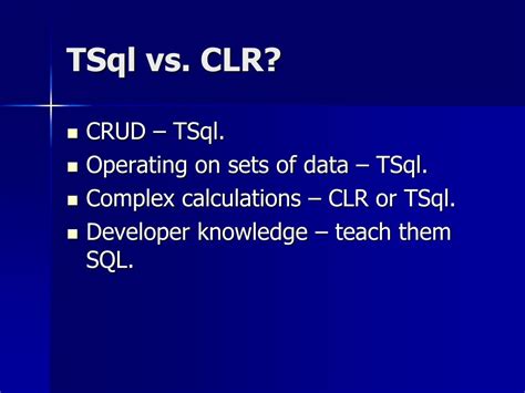 Ppt Sql Server 2005 Clr Objects Powerpoint Presentation Free
