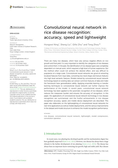 Pdf Convolutional Neural Network In Rice Disease Recognition